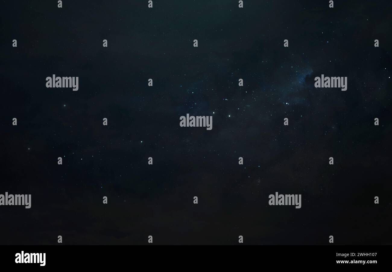 3D illustration of Deep space background, full of stars and galaxies ...