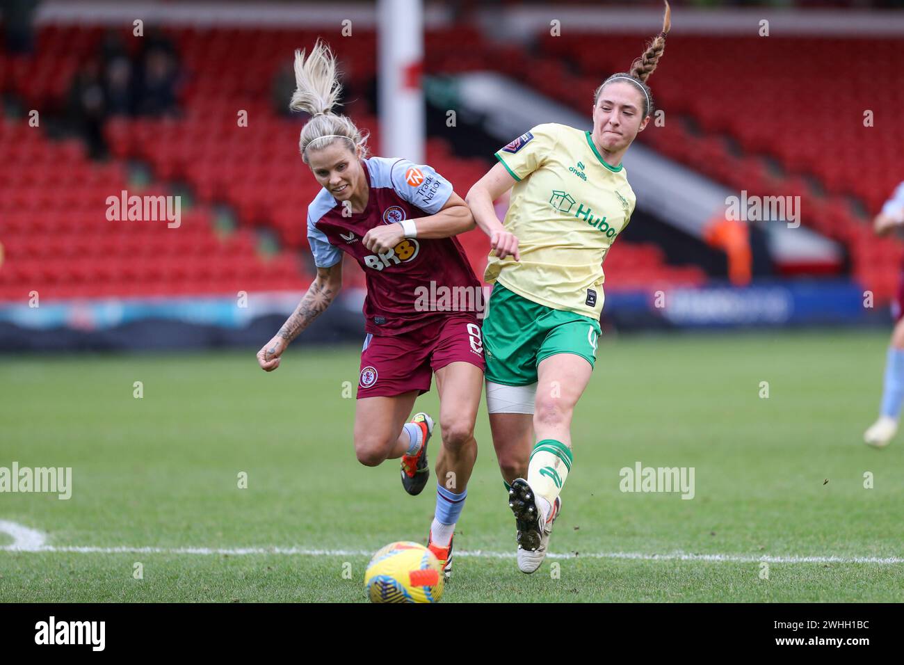 Walsall, UK. 3 February 2024. Rachel Daly & Naomi Layzell during the ...