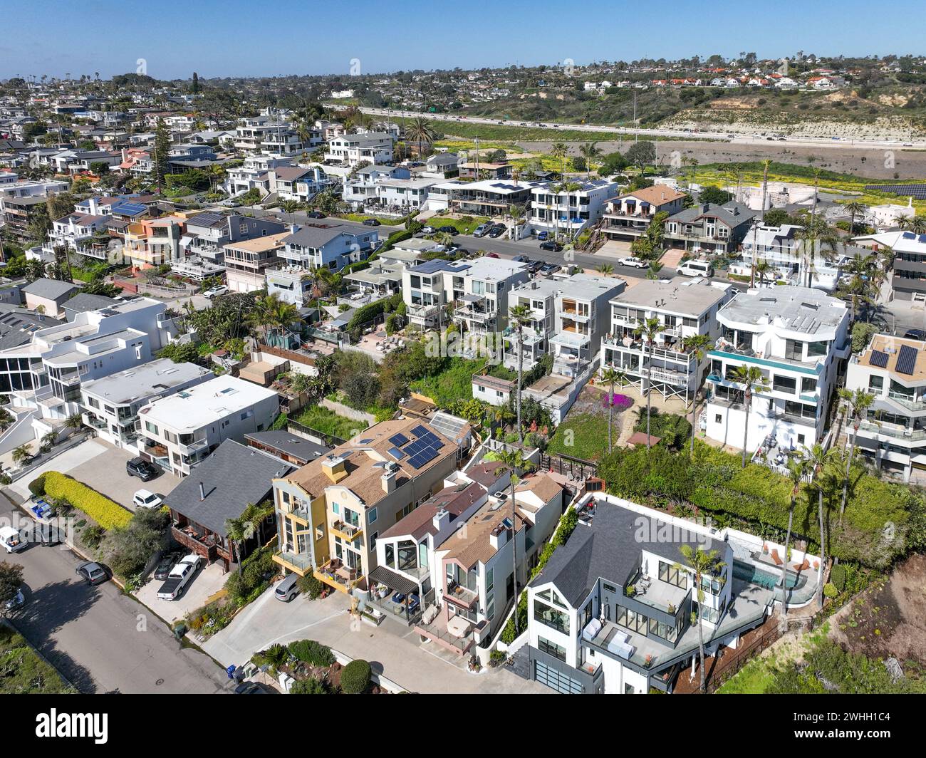 Aerial view of Encinitas town in San Diego, California Stock Photo - Alamy