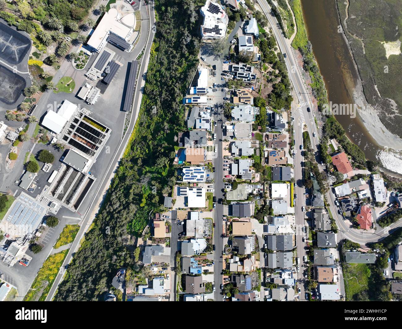 Aerial view of Encinitas town in San Diego, California Stock Photo - Alamy