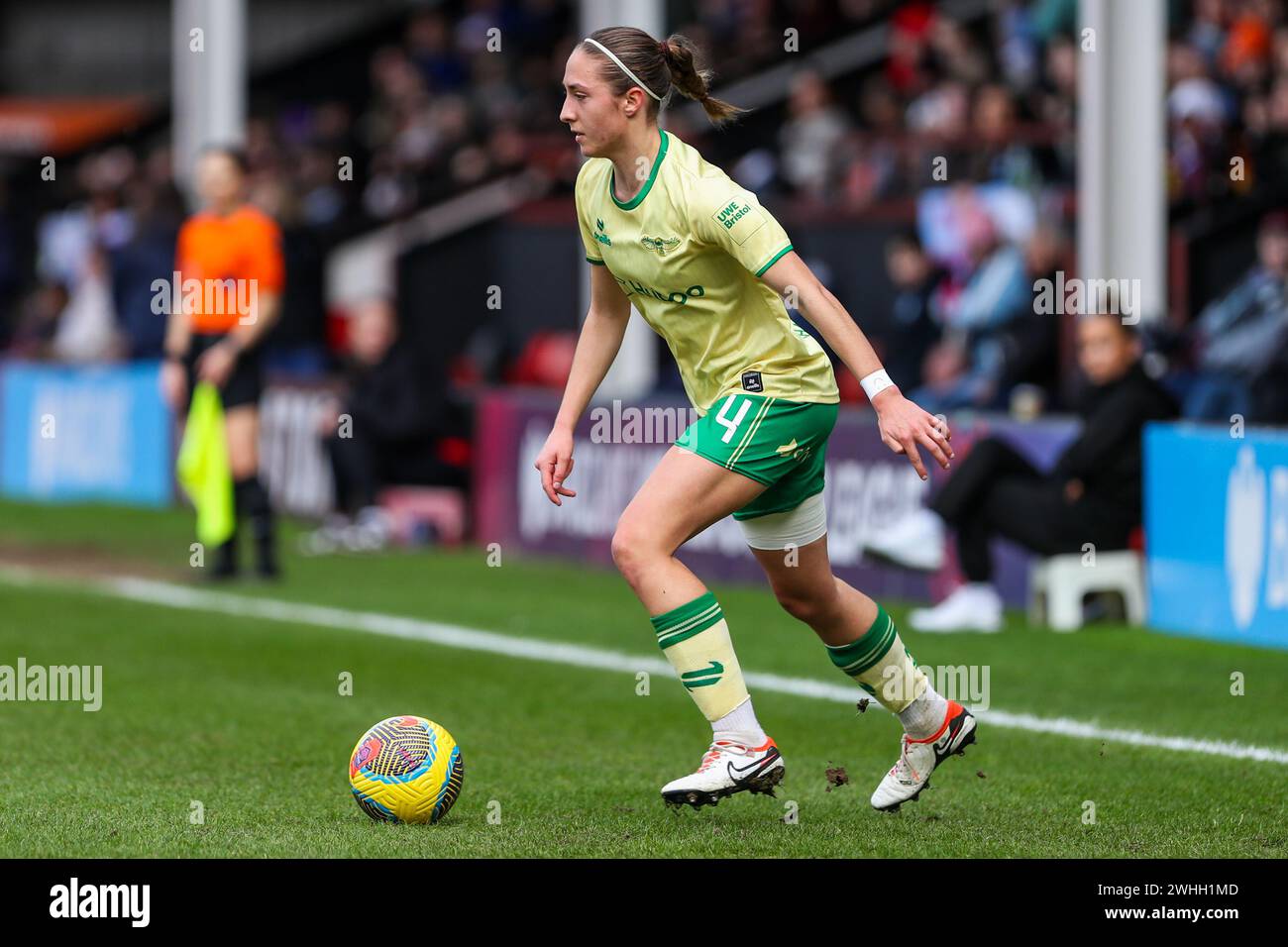 Walsall, UK. 3 February 2024. Naomi Layzell during the WSL fixture ...
