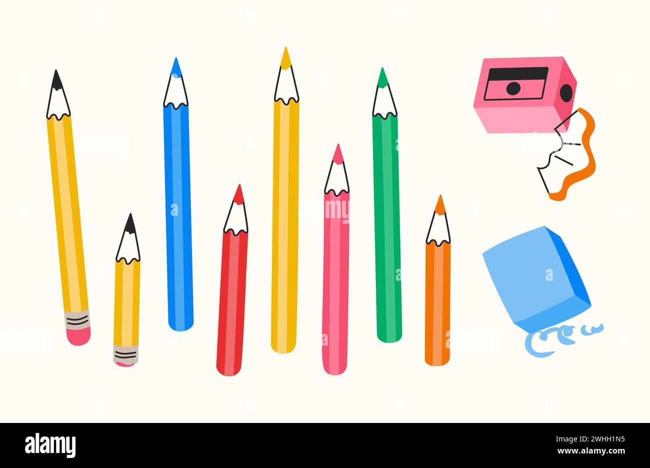 Pencil sharpener cartoon doodle hi-res stock photography and images - Alamy