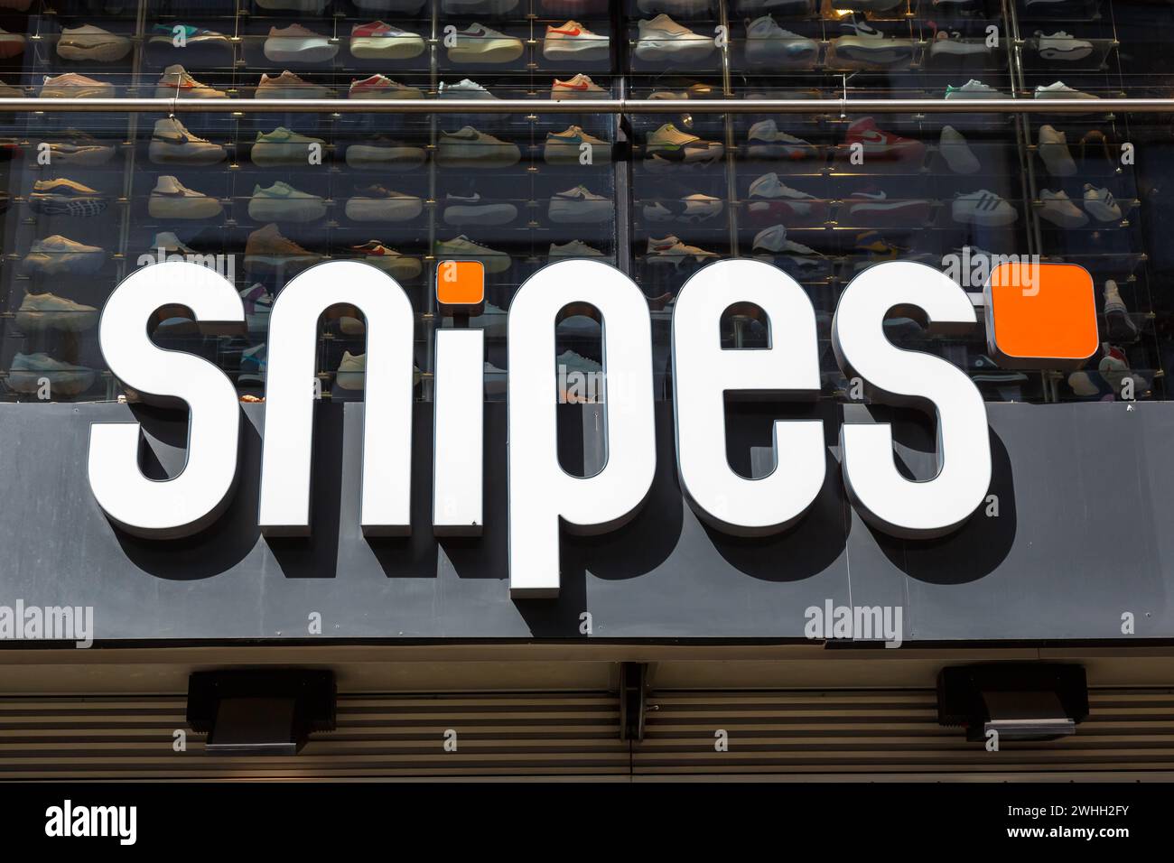 Snipes brand store with logo retail store on KÃ¶nigstraÃŸe in Stuttgart ...