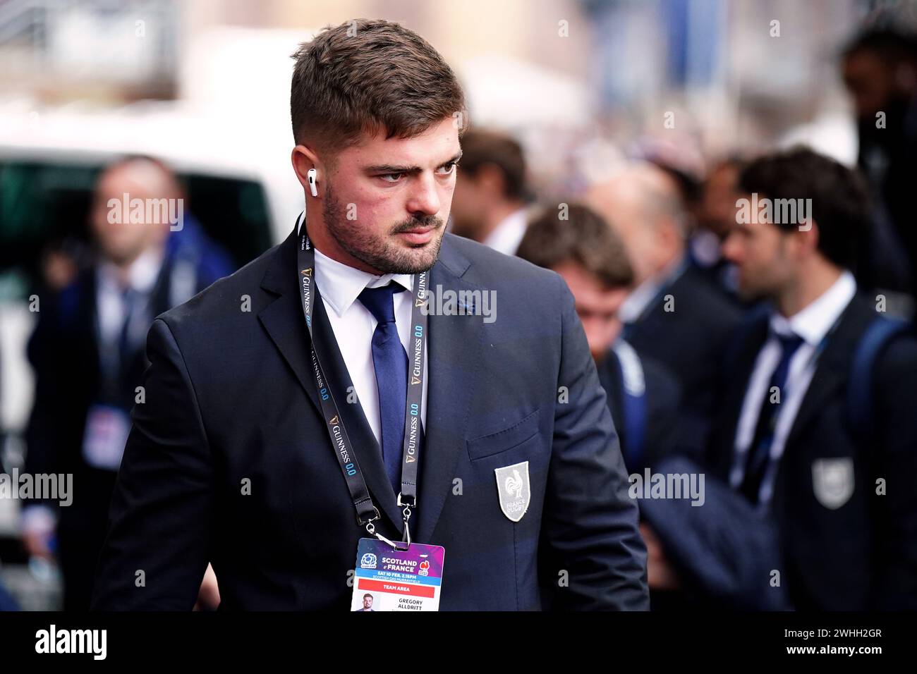 France's Gregory Alldritt arrives ahead of the Guinness Six Nations ...