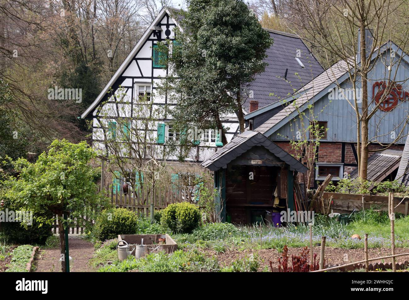 Local history museum in the LambertsmÃ¼hle on the Wiembach Stock Photo ...