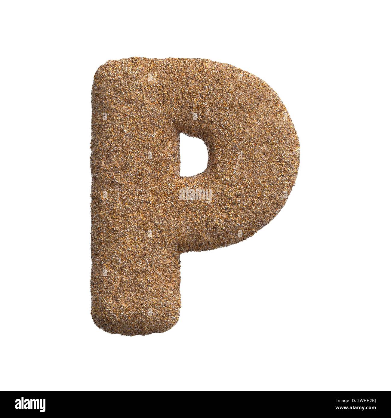 Sand letter P - Upper-case 3d beach font - Holidays, travel or ocean ...