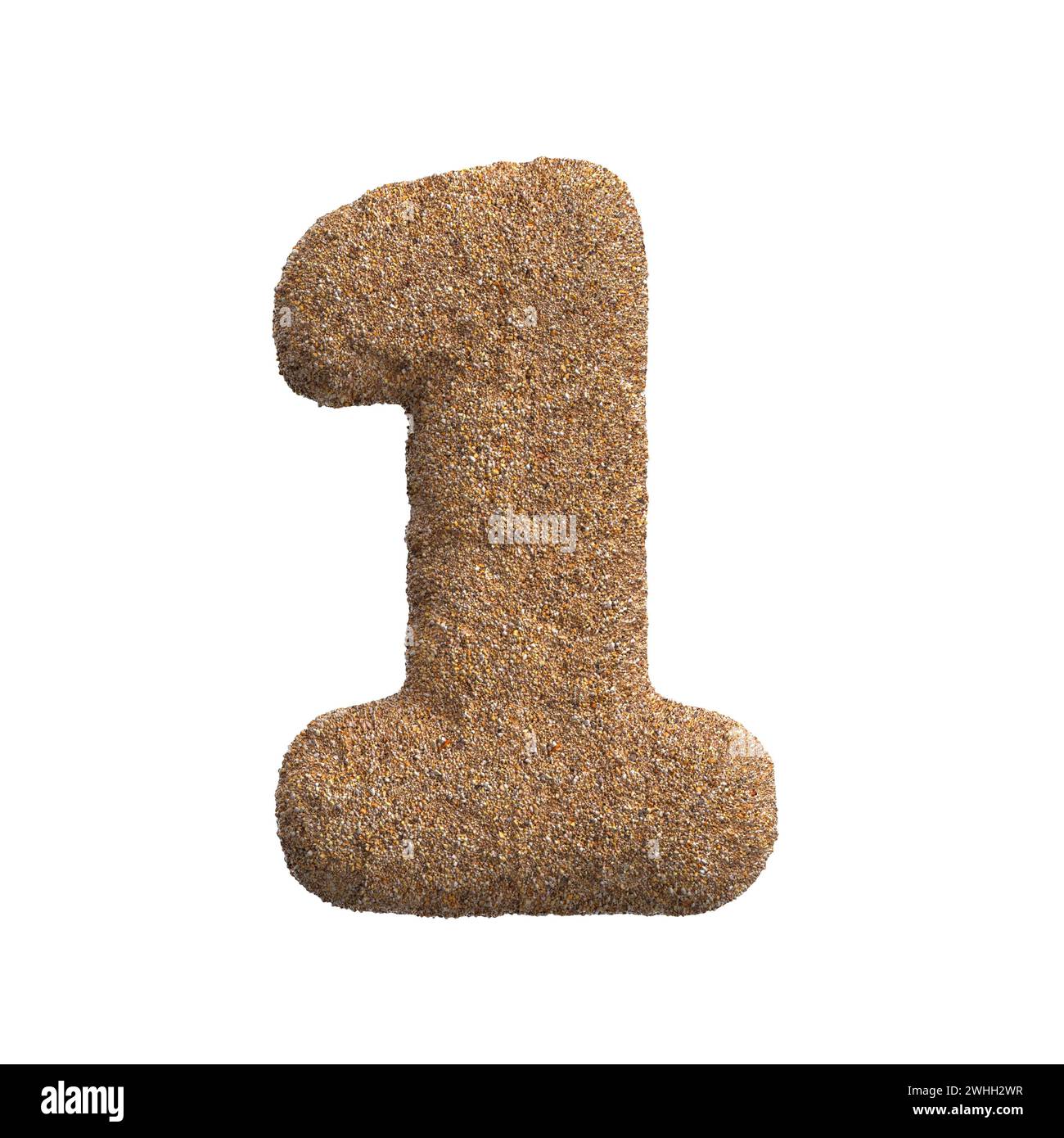 Sand number 1 - 3d beach digit - Holidays, travel or ocean concepts ...