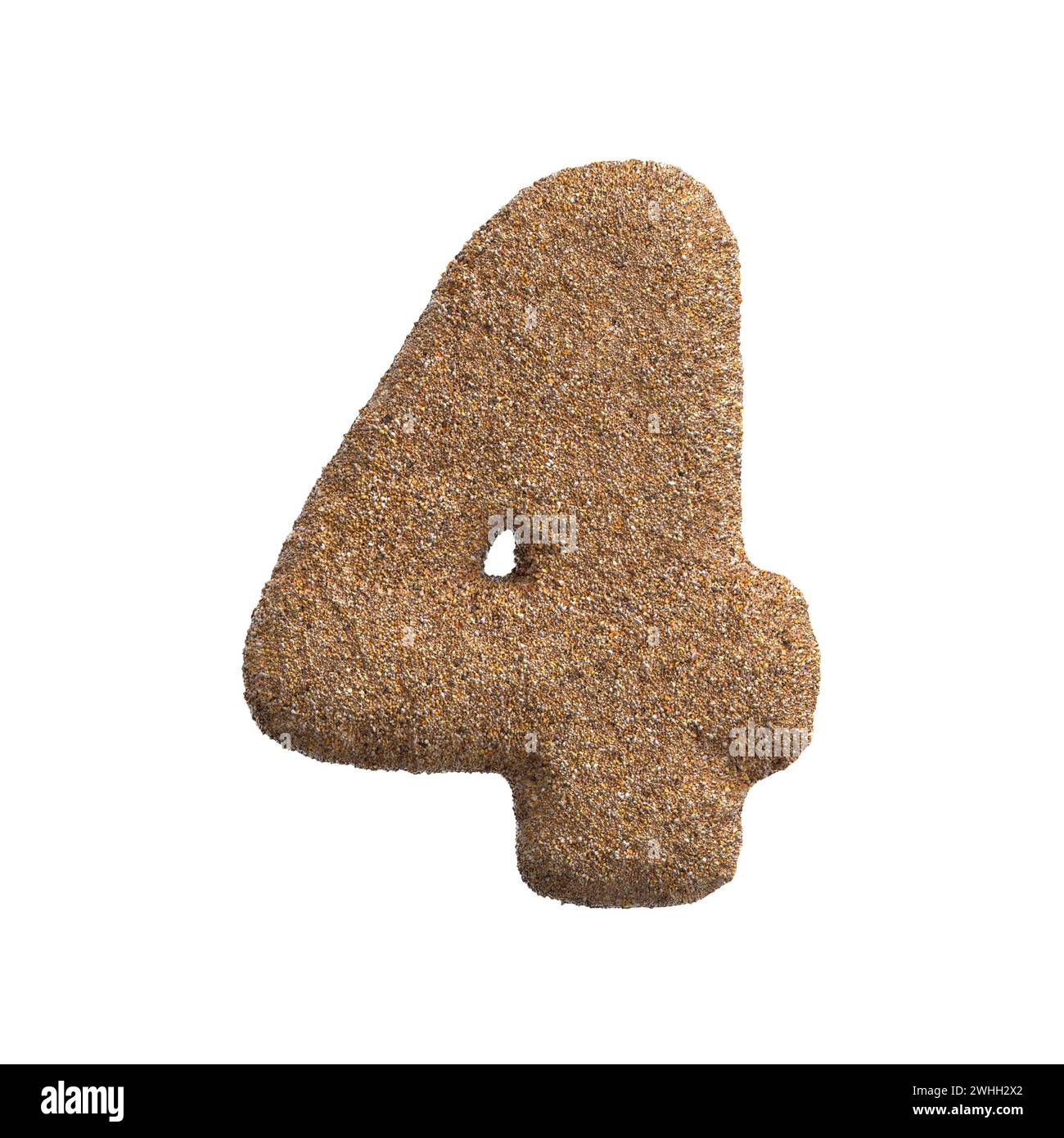Sand number 4 - 3d beach digit - Holidays, travel or ocean concepts ...
