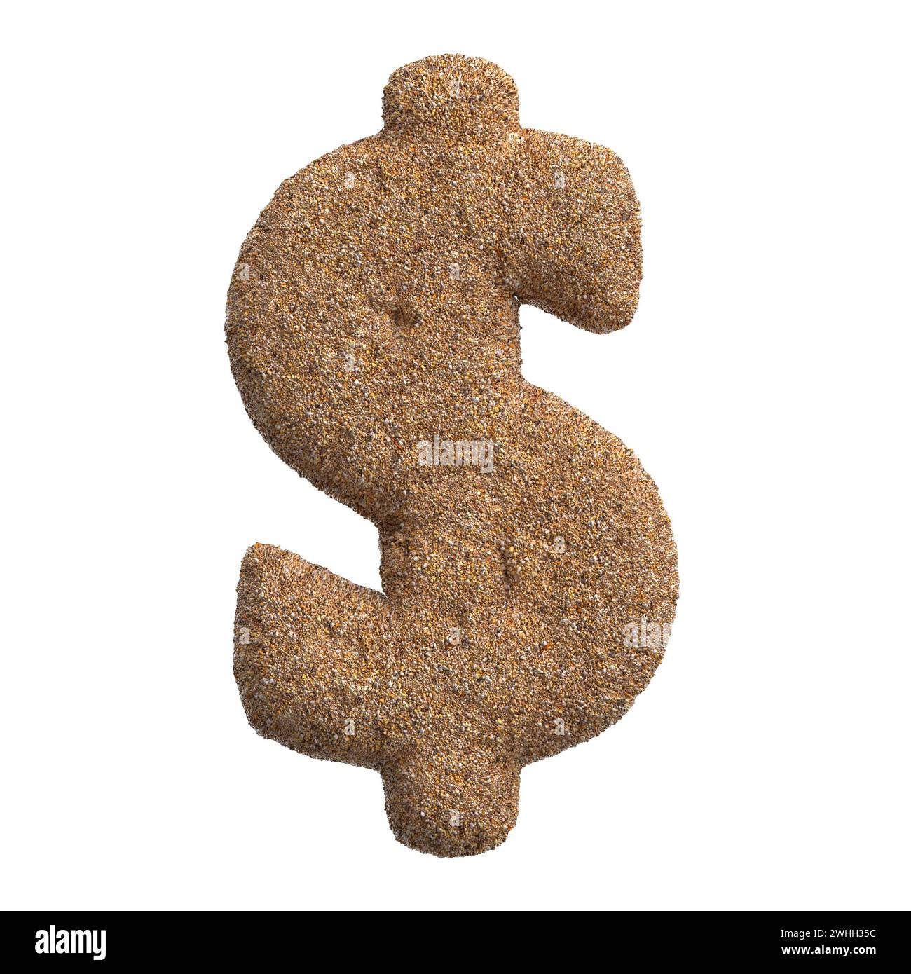 Sand dollar currency sign - Business 3d beach symbol - Holidays, travel ...