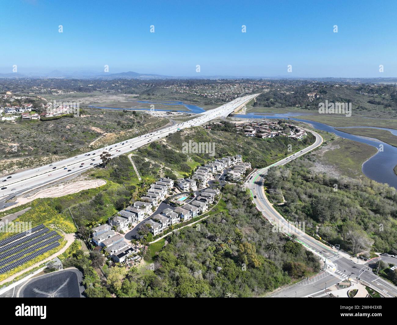 Aerial view of Encinitas town in San Diego, California Stock Photo - Alamy