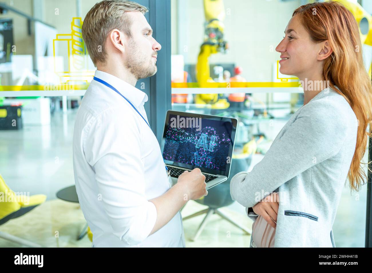 Industrial Robots AI Development Stock Photo - Alamy