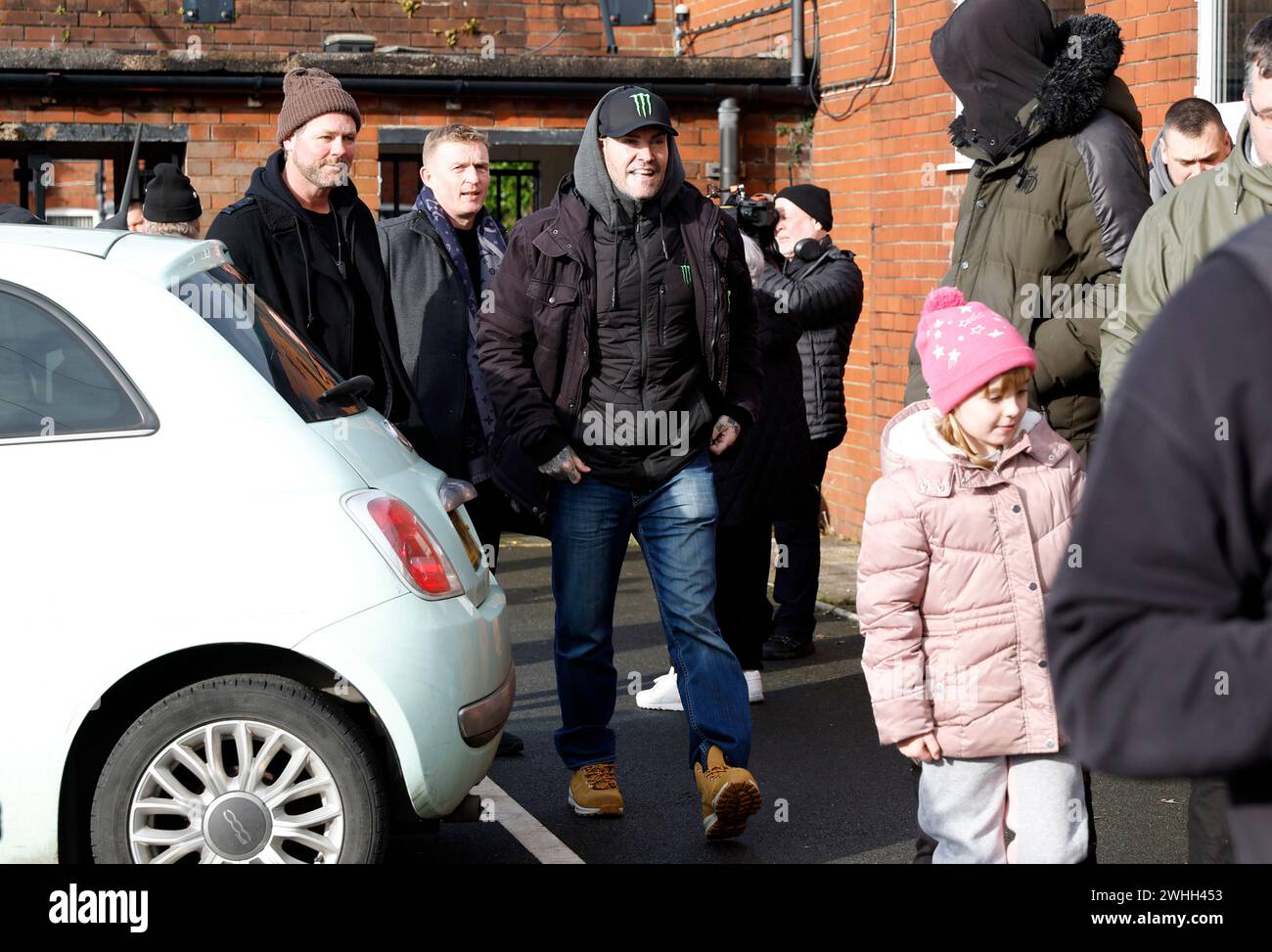 Shane Lynch of Boyzone arriving with Brian McFadden of Westlife ahead ...