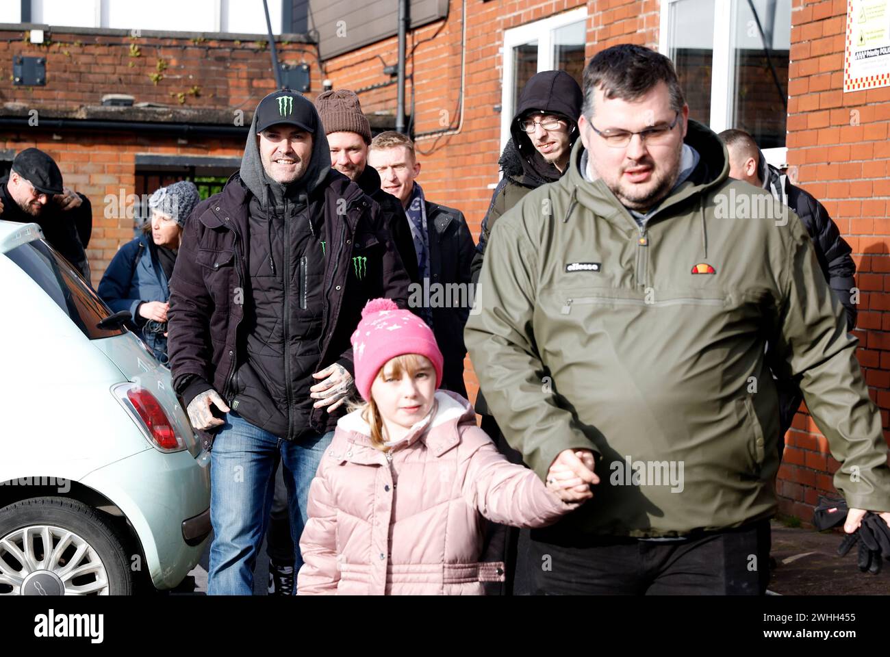Shane Lynch of Boyzone arriving with Brian McFadden of Westlife ahead ...