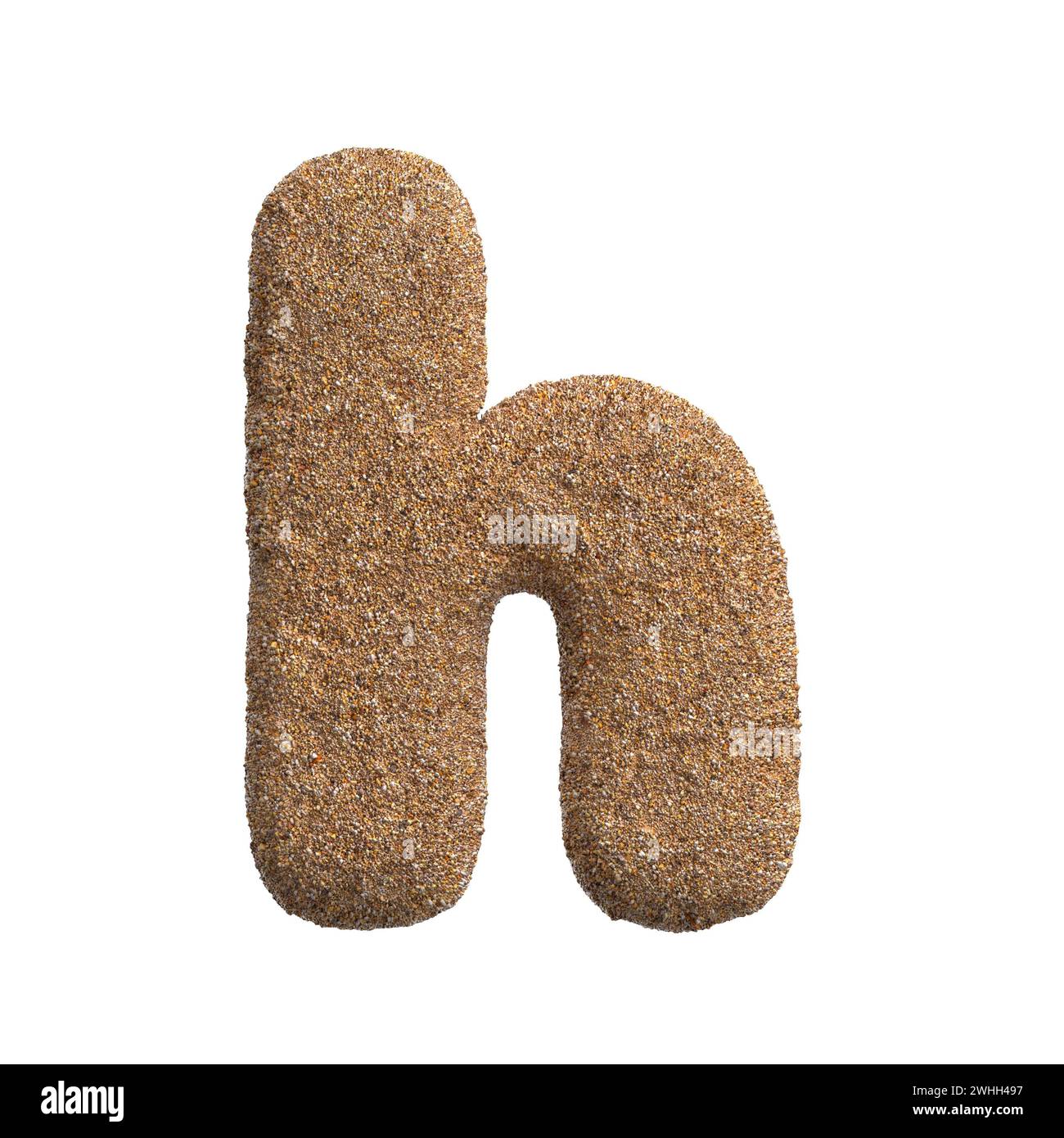 Sand letter H - Lower-case 3d beach font - Holidays, travel or ocean ...