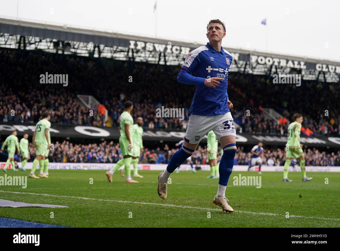 Ipswich Town's Nathan Broadhead celebrates scoring their side's first ...