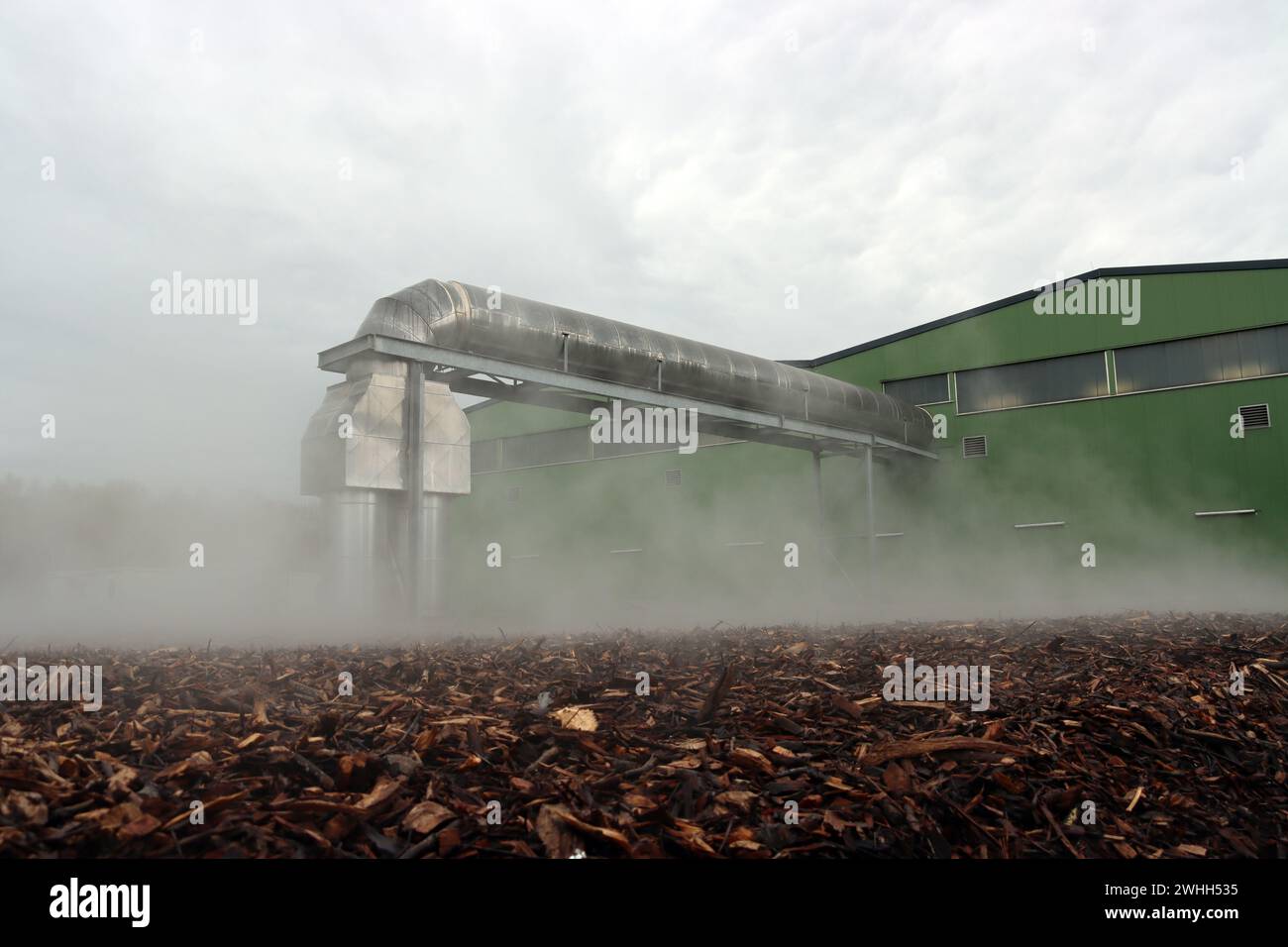 Euskirchen district waste management center - Biofilter plant Stock ...