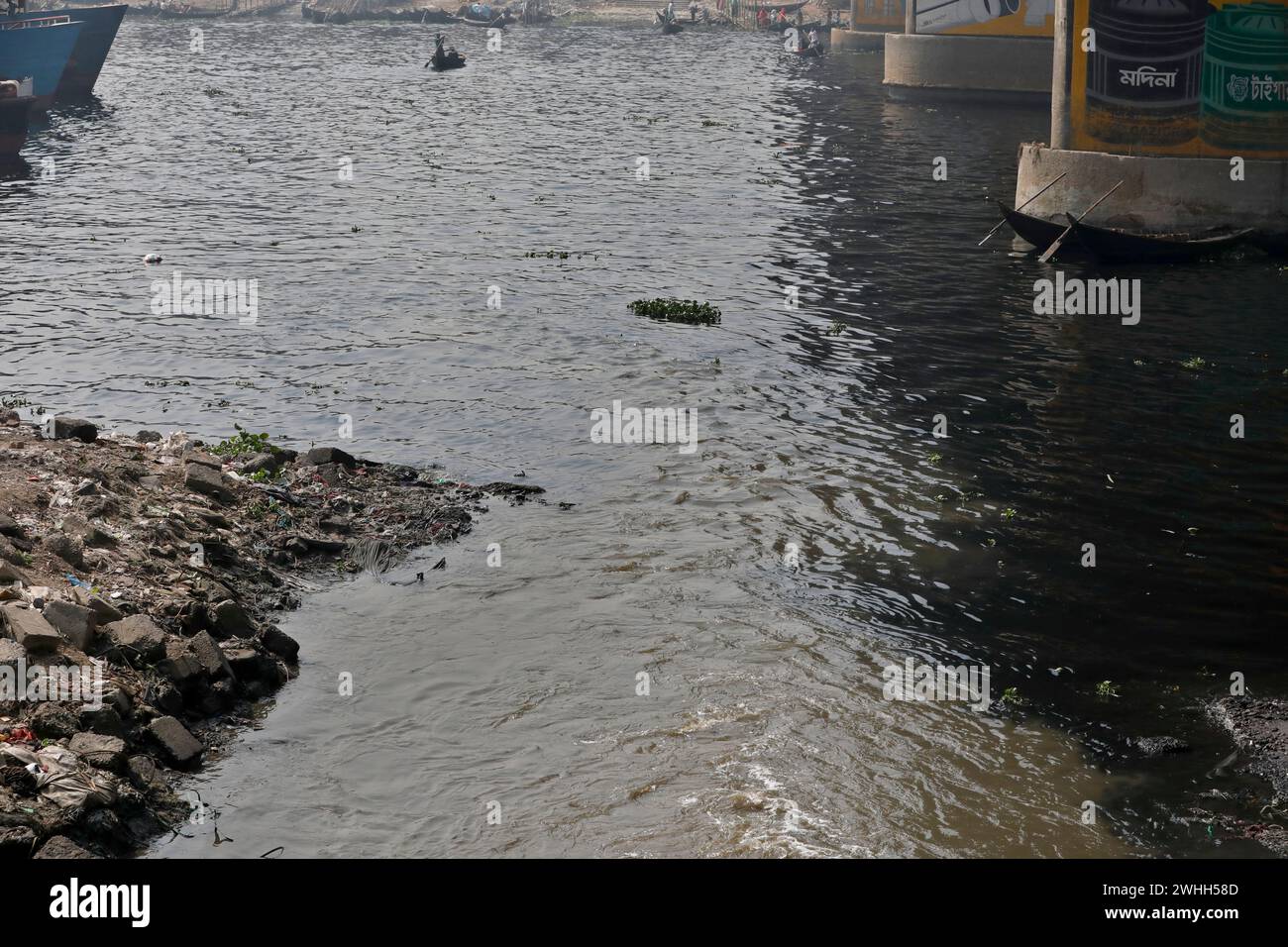 Dhaka, Bangladesh - February 10, 2024: Once the lifeline of the Dhaka ...