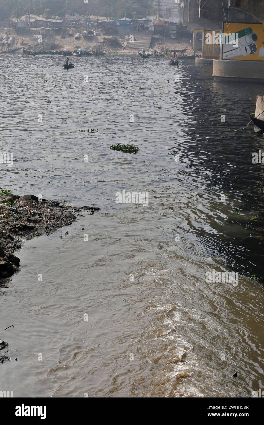 Dhaka, Bangladesh - February 10, 2024: Once the lifeline of the Dhaka ...