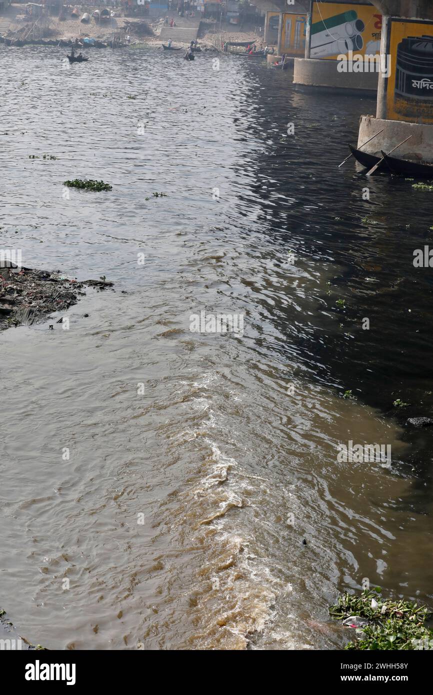 Dhaka, Bangladesh - February 10, 2024: Once the lifeline of the Dhaka ...