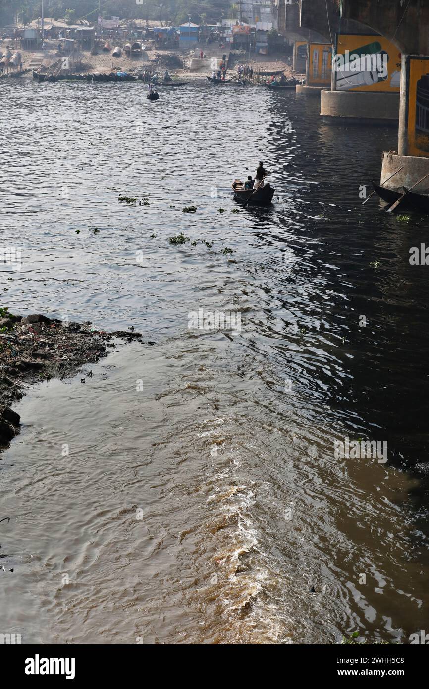 Dhaka, Bangladesh - February 10, 2024: Once the lifeline of the Dhaka ...