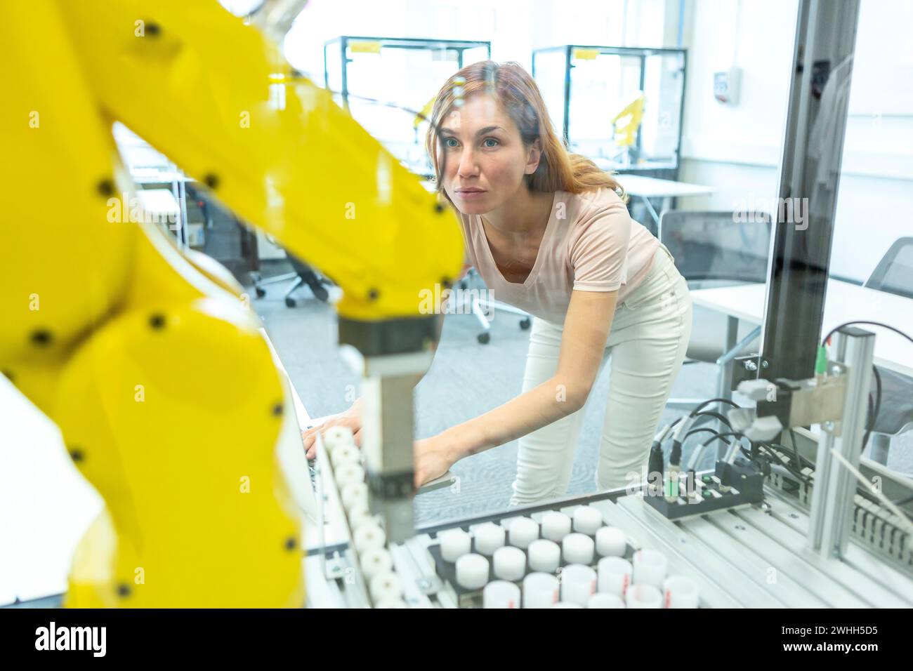 Industrial Robots Development Stock Photo - Alamy