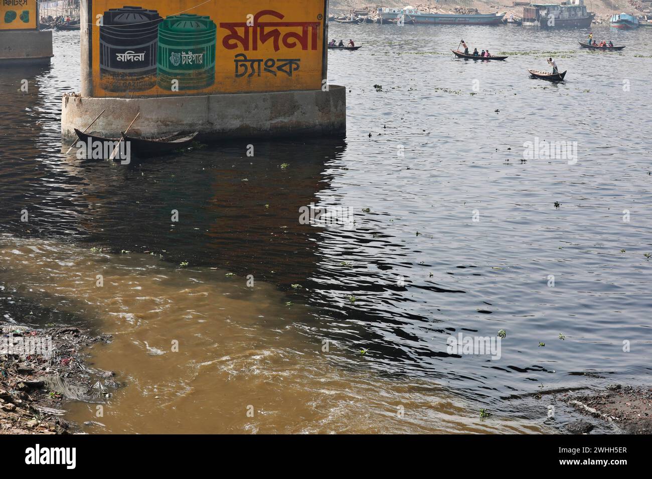 Dhaka, Bangladesh - February 10, 2024: Once the lifeline of the Dhaka ...