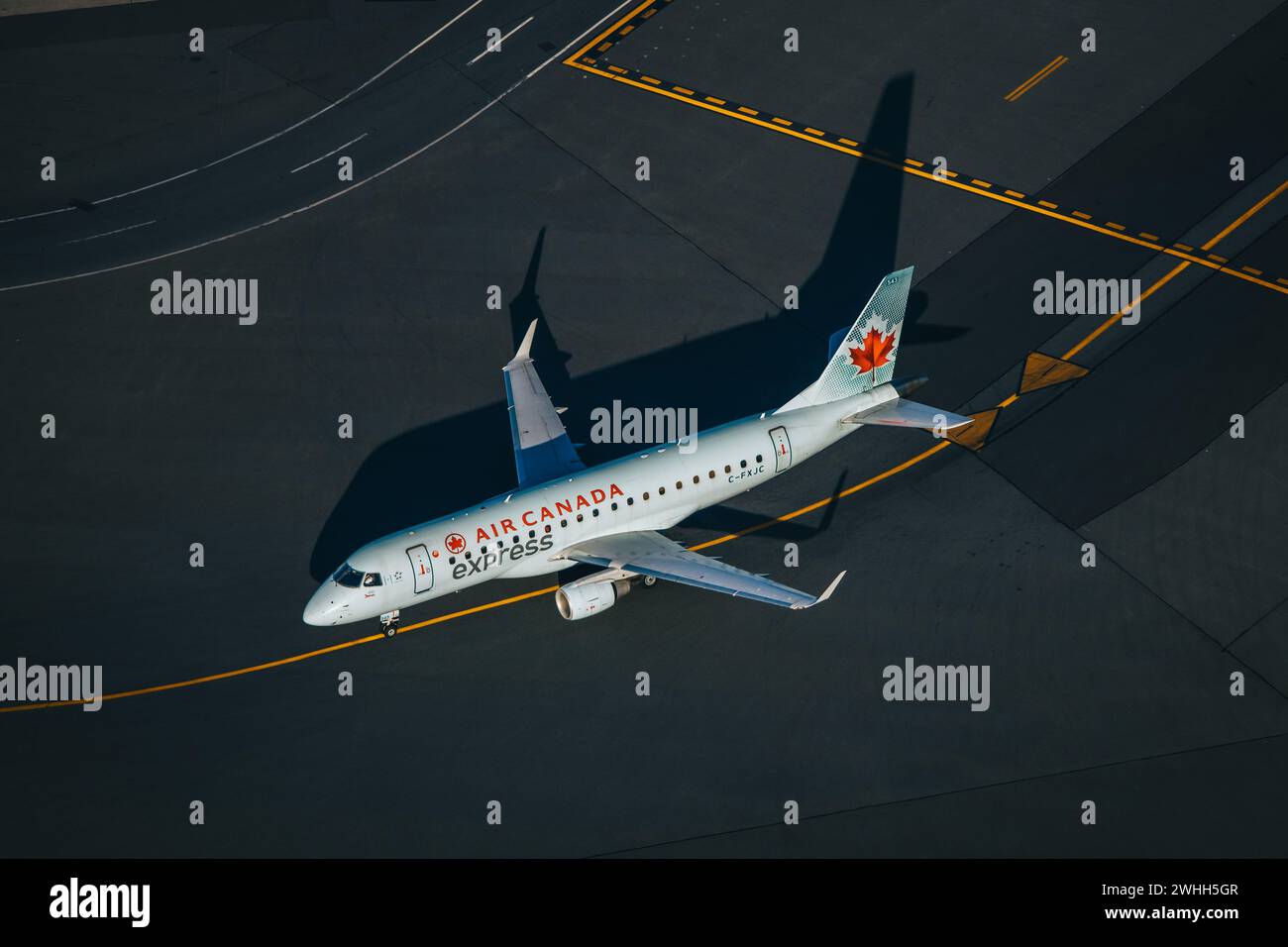 Air Canada Express aircraft taxiing at Boston's Logan International ...