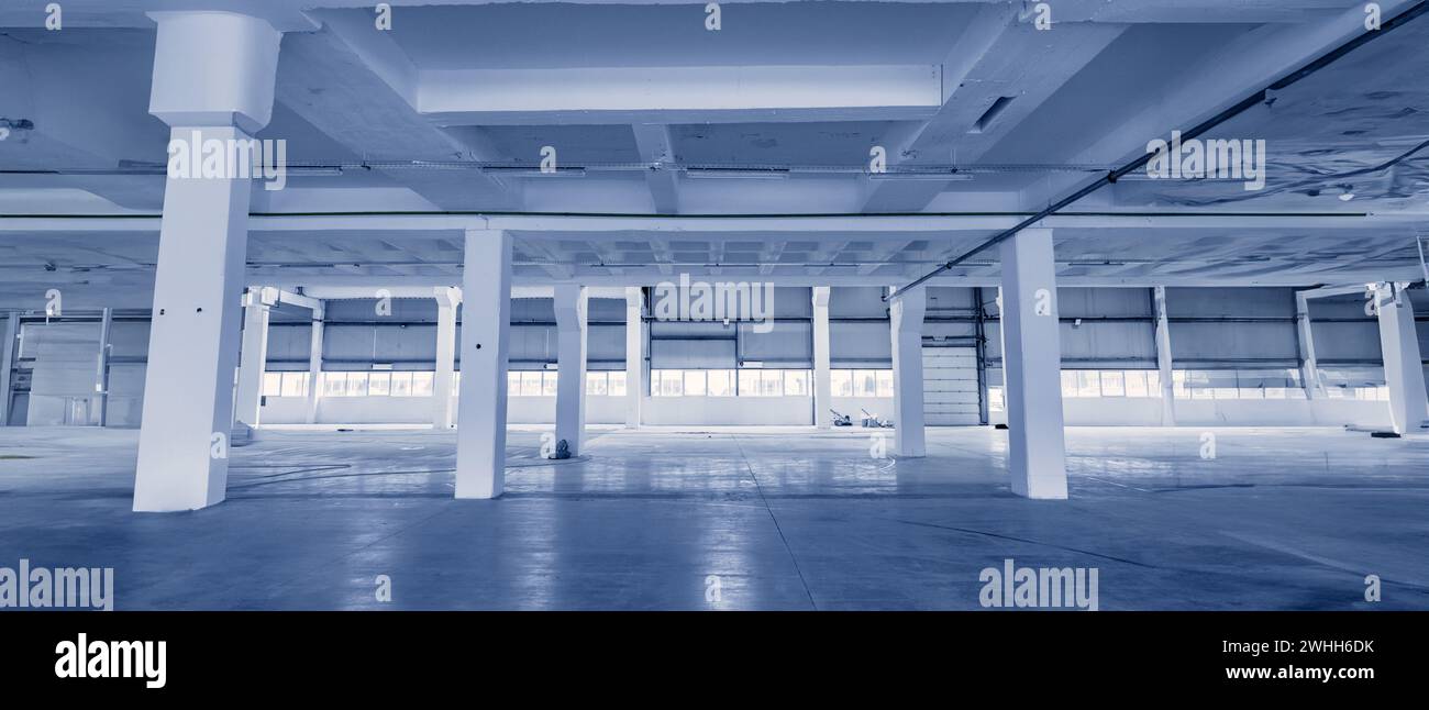 Empty Indoor Go Kart Racing playground epoxy floor Stock Photo - Alamy