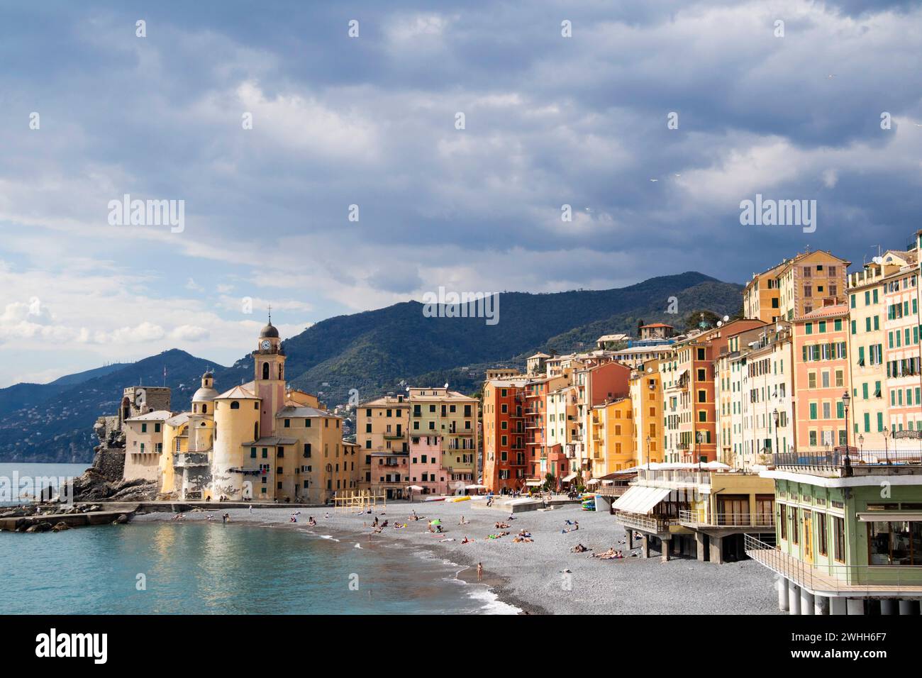 The characteristic village of Camogli Genoa Italy Stock Photo - Alamy