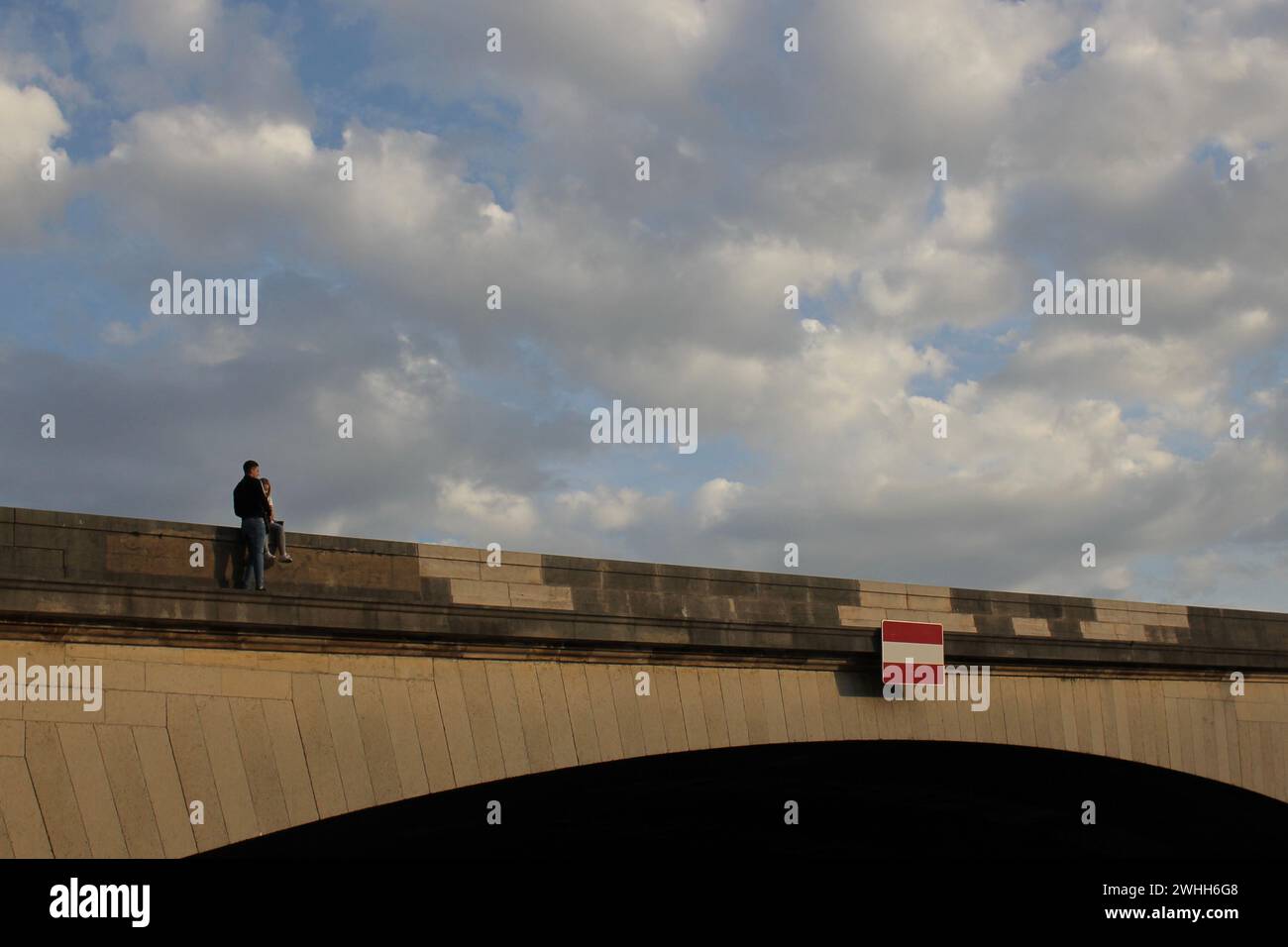 Man on bridge Stock Photo - Alamy