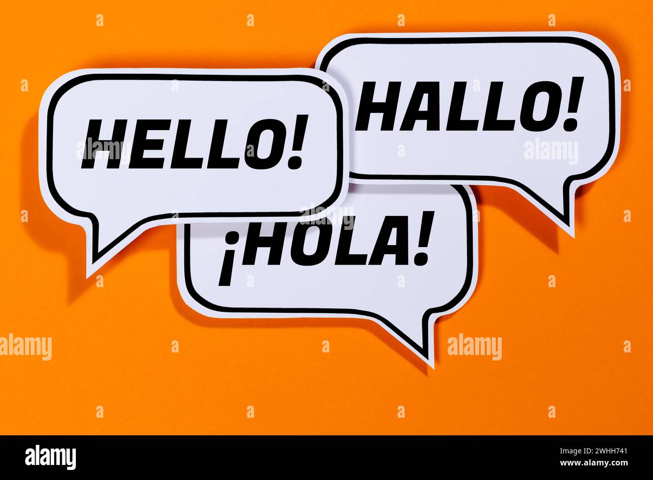 Stuttgart, Germany - January 16, 2024: Hello In Different Languages ...