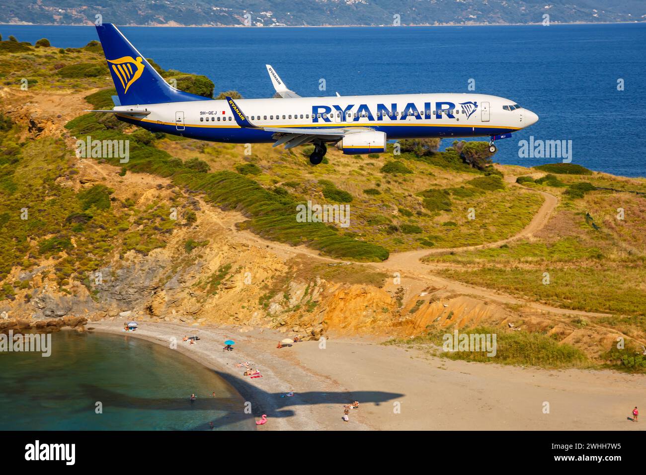 Skiathos, Greece - June 28, 2023: A Boeing 737-800 Ryanair Aircraft ...