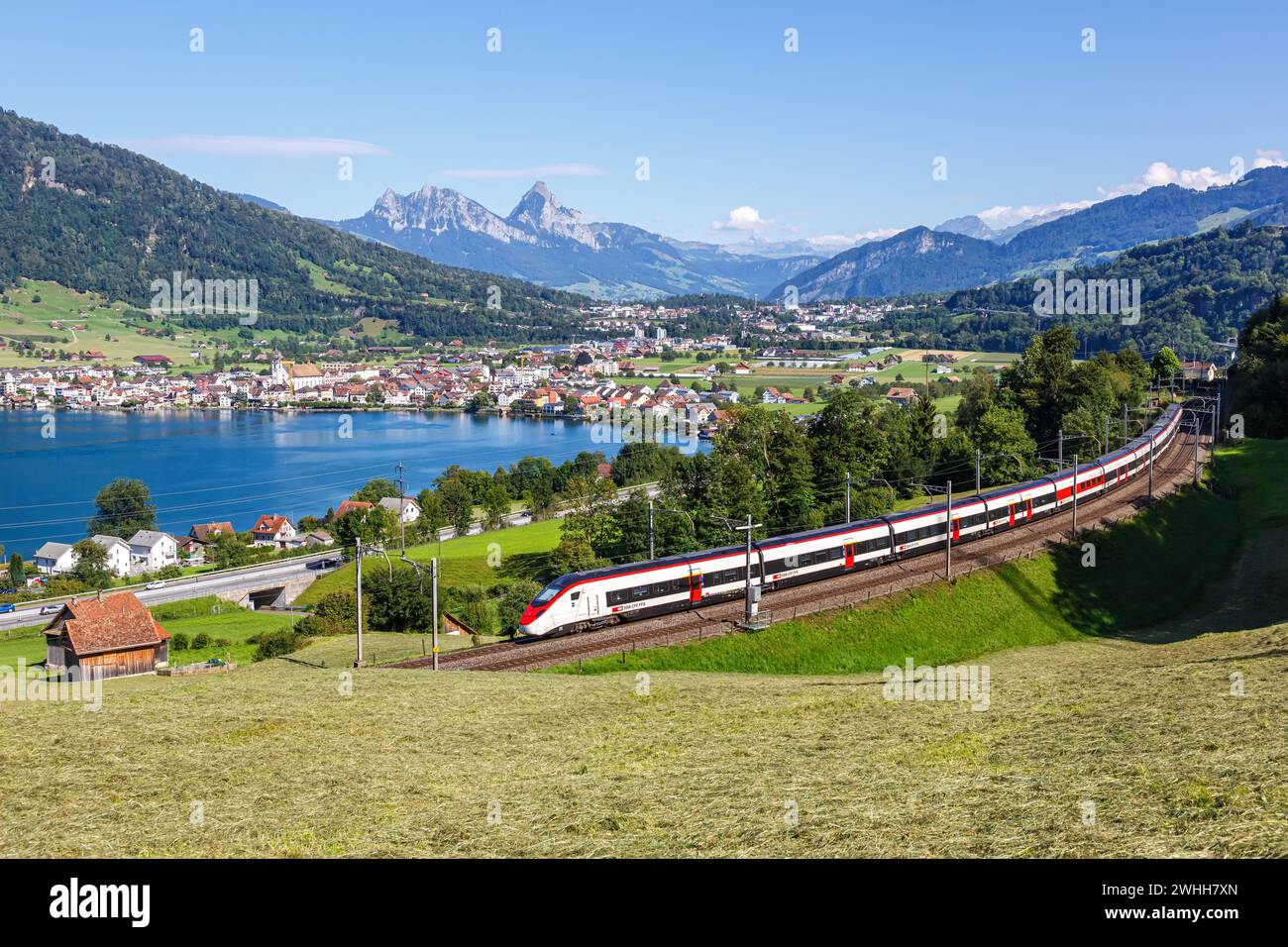 Arth, Switzerland - August 10, 2023: Railway Passenger Train Of The ...