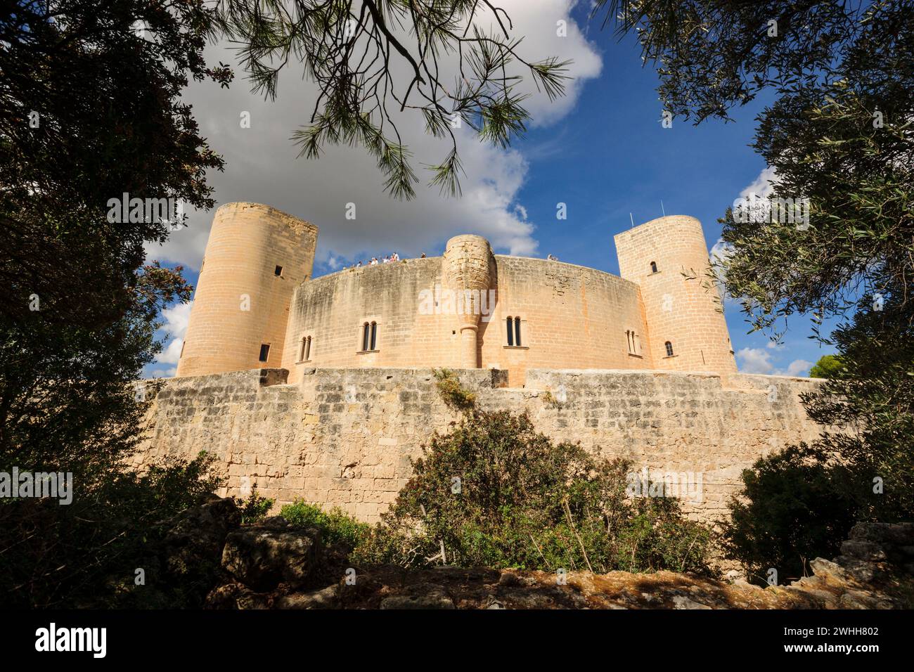 Bellver Castle -14th century Stock Photo - Alamy