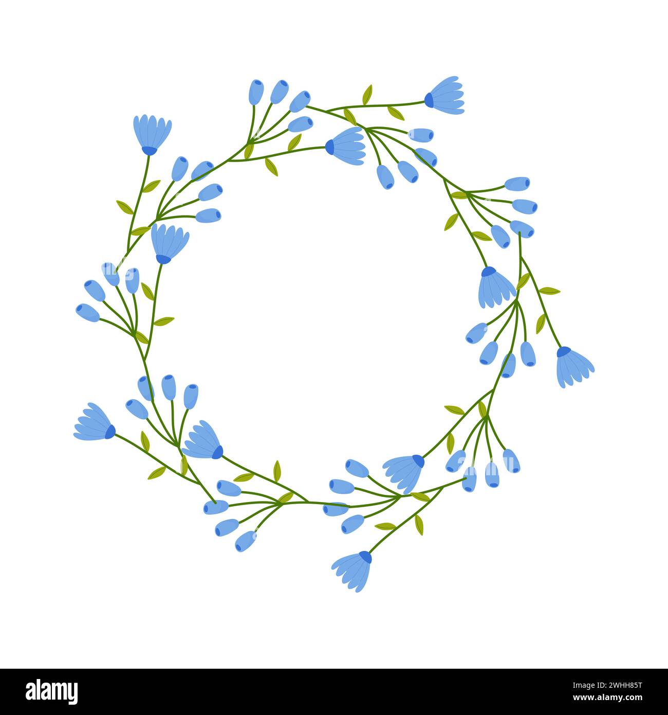 Frame blue flower cornflower Stock Vector Images - Alamy