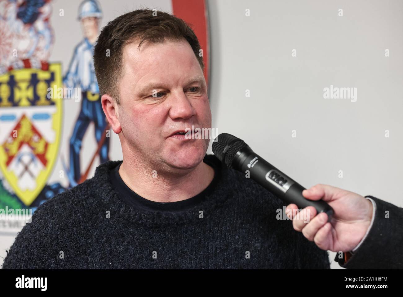 Barnsley, UK. 10th Feb, 2024. Former Barnsley FC player Scott Jones is ...