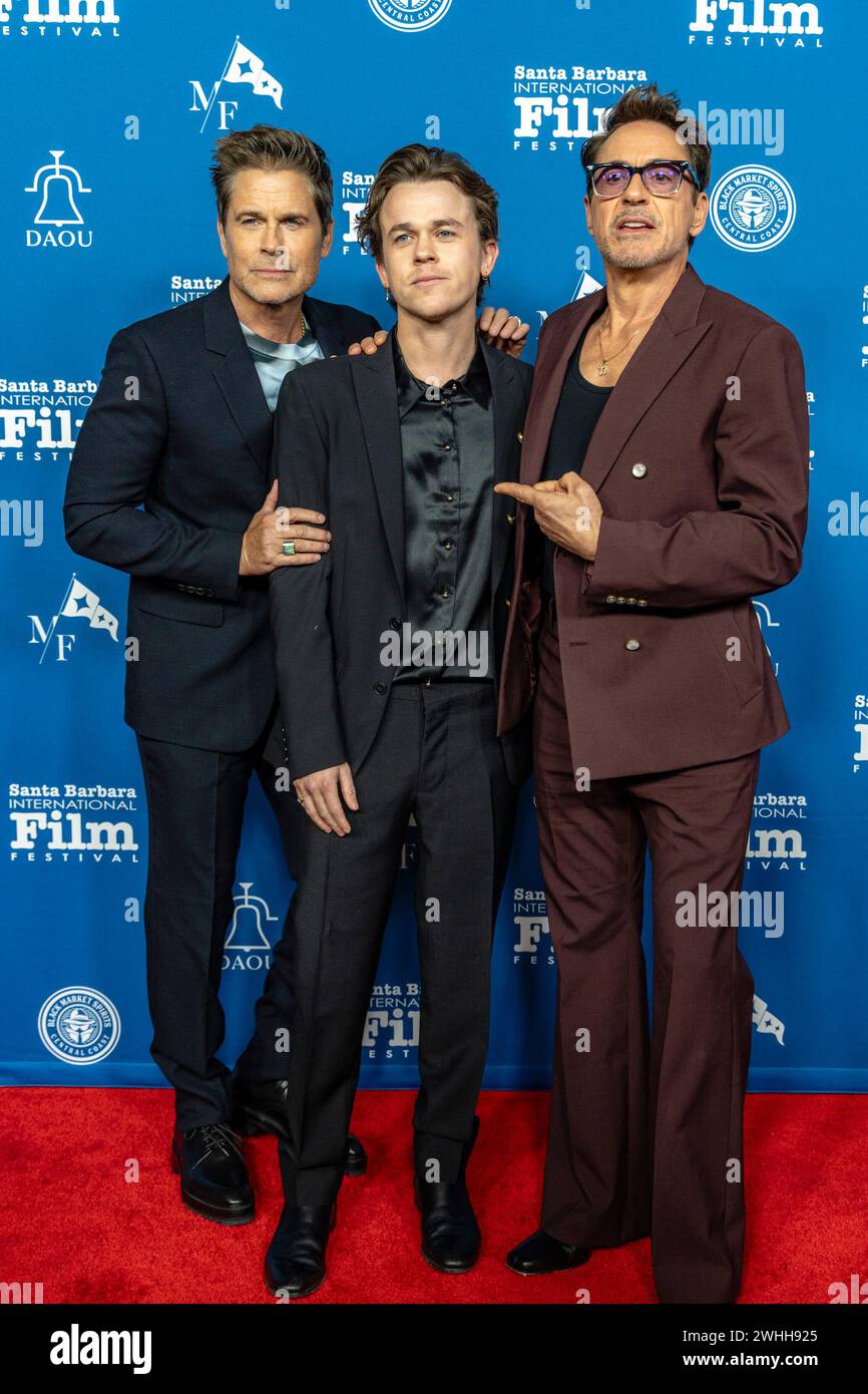 Rob Lowe, John Owen Lowe and Robert Downey Jr. at the 39th Santa ...