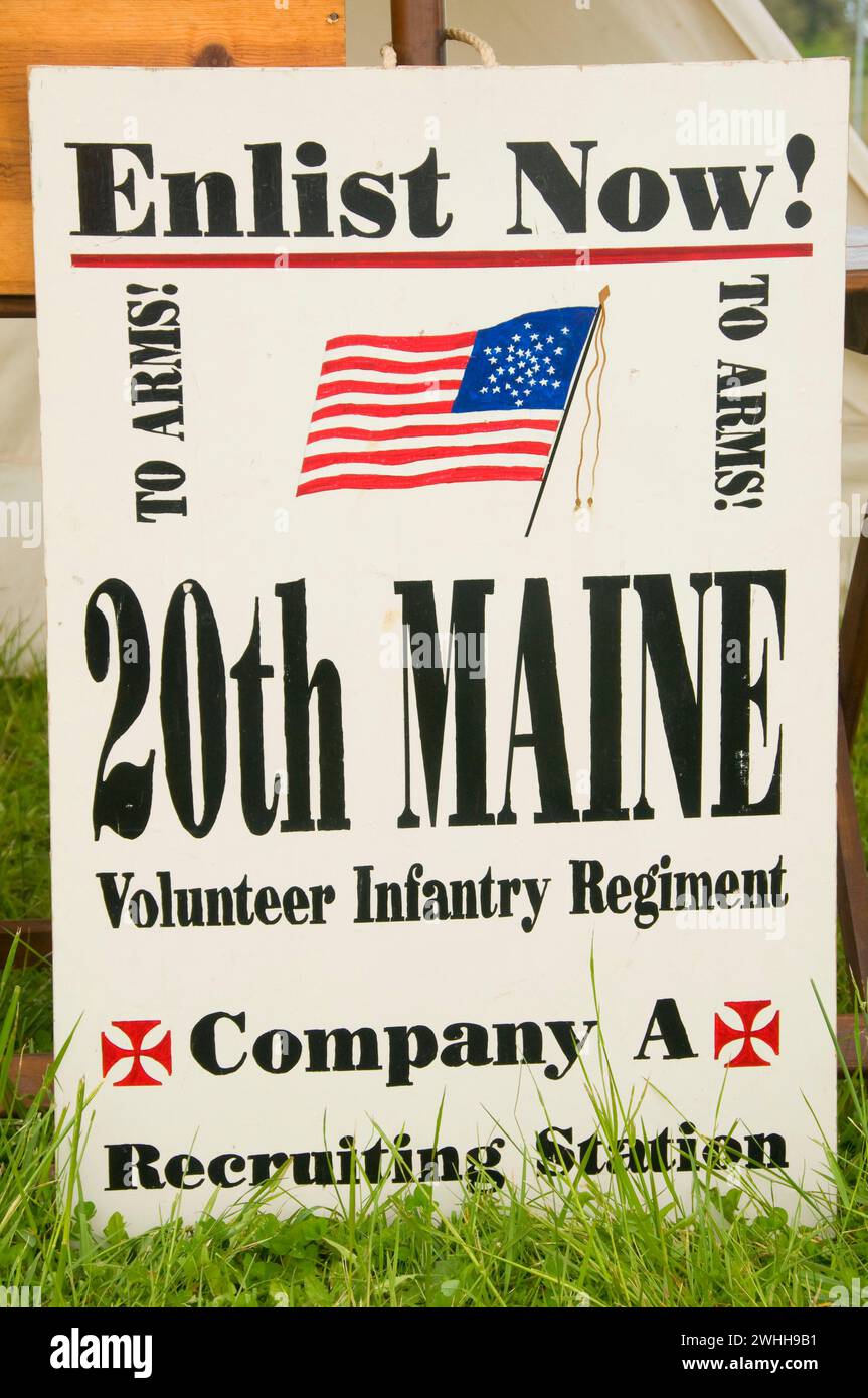 Recruitment board, Civil War Re-enactment, Cheadle Lake Park, Lebanon ...