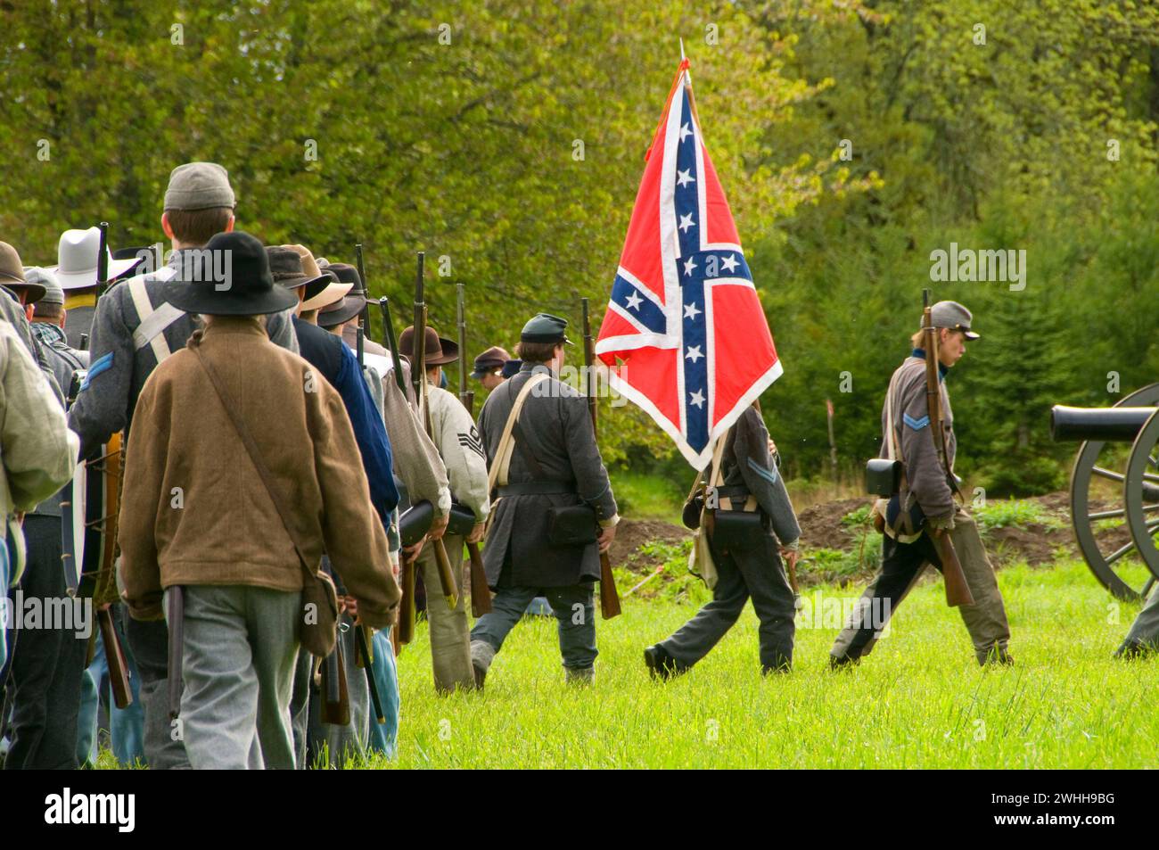Confederate re-enactors, Civil War Re-enactment, Cheadle Lake Park ...