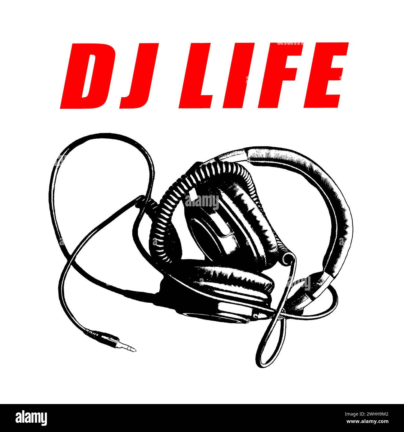 Dj lifestyle concept graphic Stock Photo - Alamy
