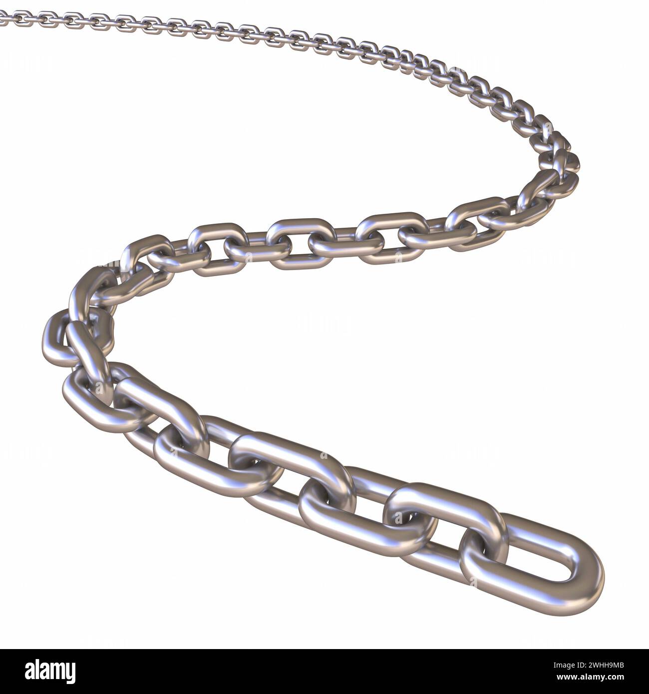 Metal chain 3D Stock Photo - Alamy