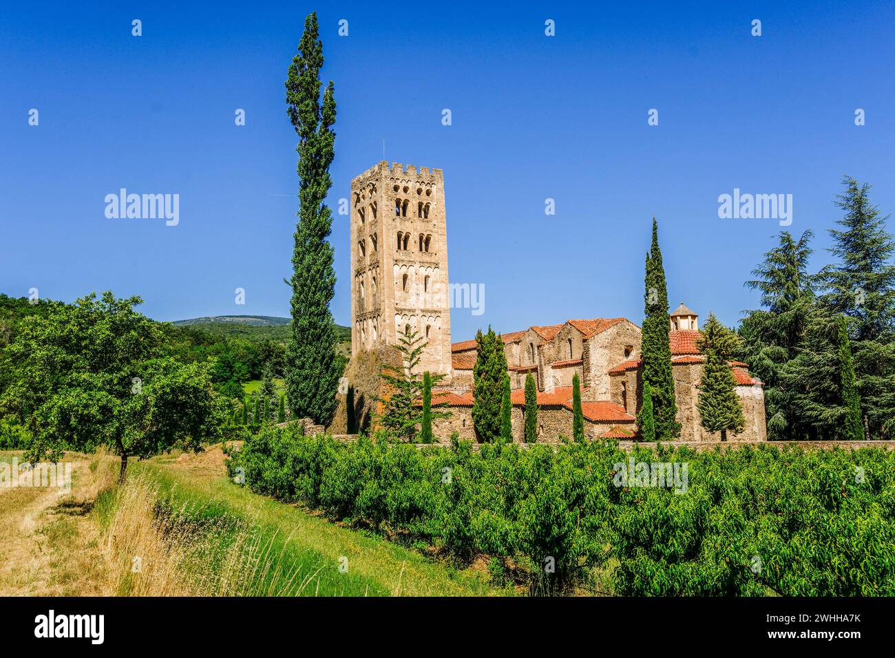 Benedictine convent of Sant Miquel de Cuixa Stock Photo - Alamy