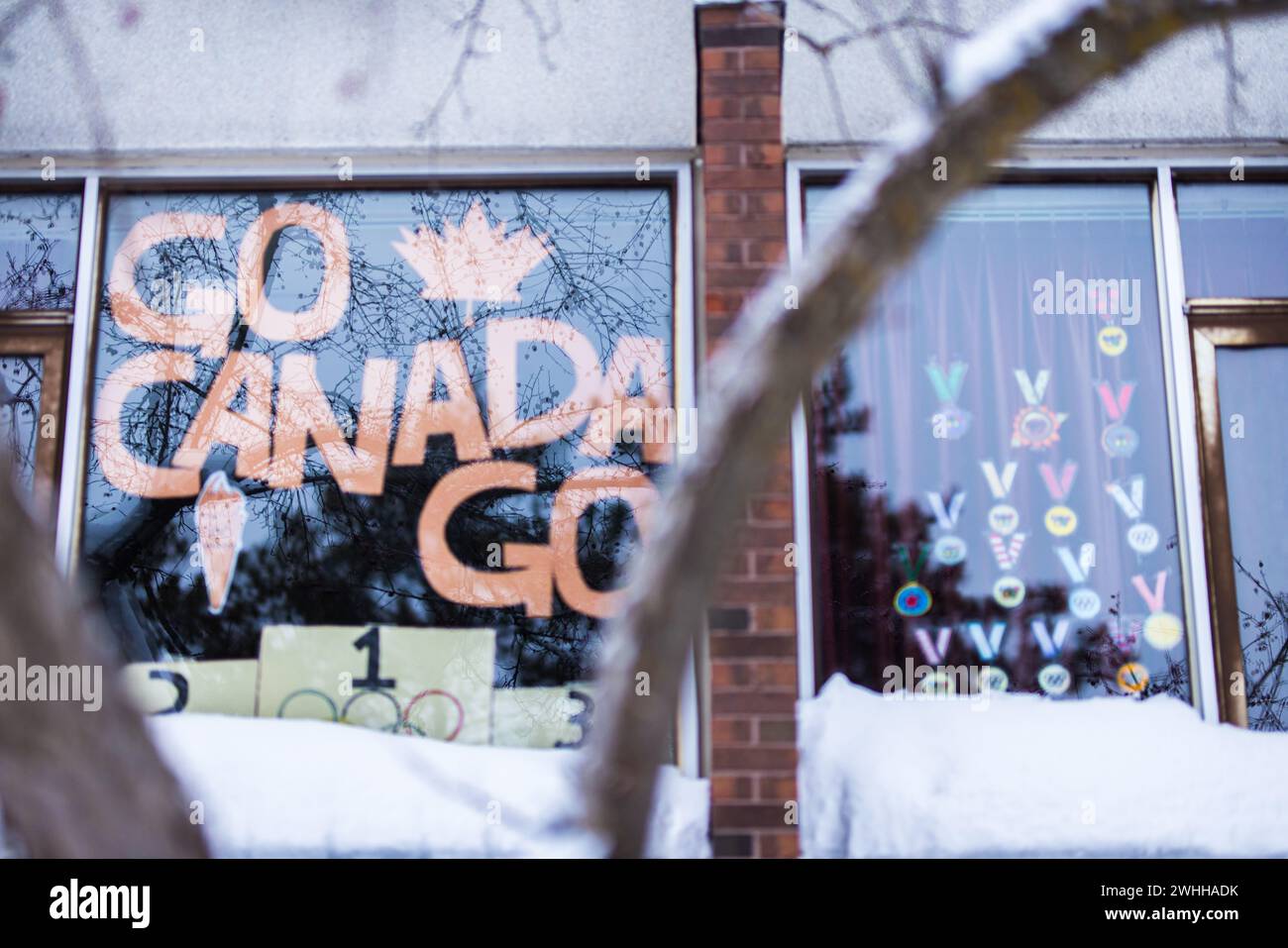 Ottawa, Canada - Go Canada Go written on window Stock Photo - Alamy