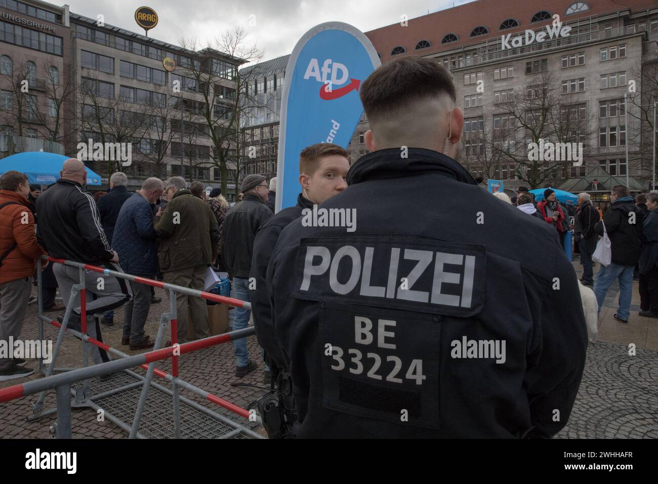 In Berlin, at Wittenbergplatz, political fervor peaked on February 10 ...
