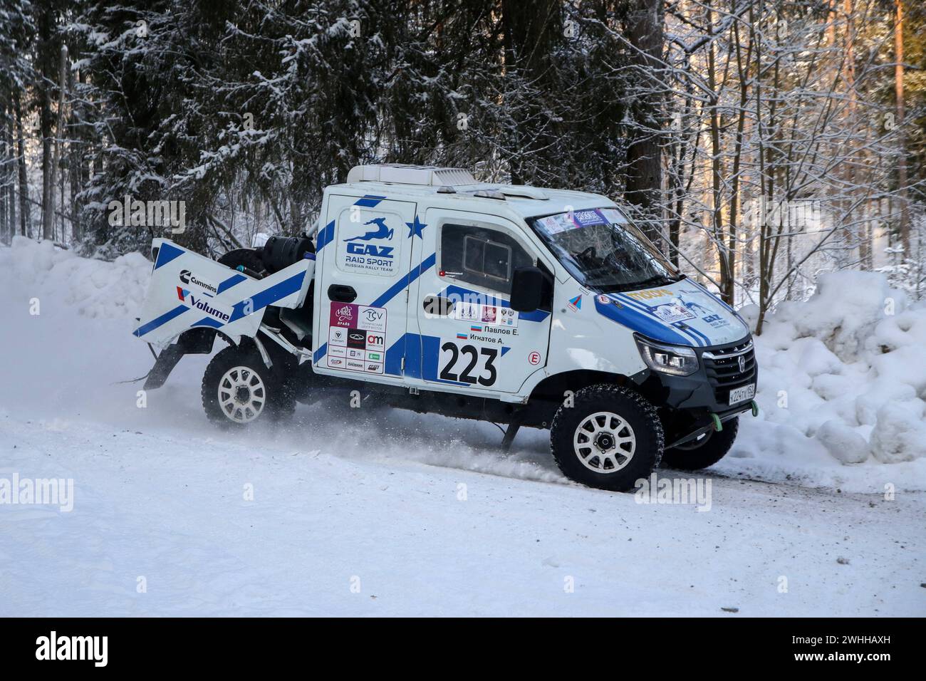 Leningrad Region, Russia. 10th Feb, 2024. Racing crew Alexey Ignatov ...