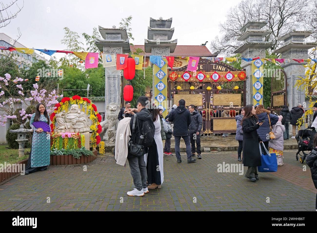 Das vietnemnesische Neujahrsfest, Tet Fest, 2024 in der Linh Thuu ...