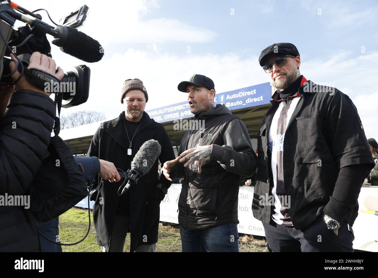 Keith Duffy and Shane Lynch of Boyzone with Brian McFadden of Westlife ...