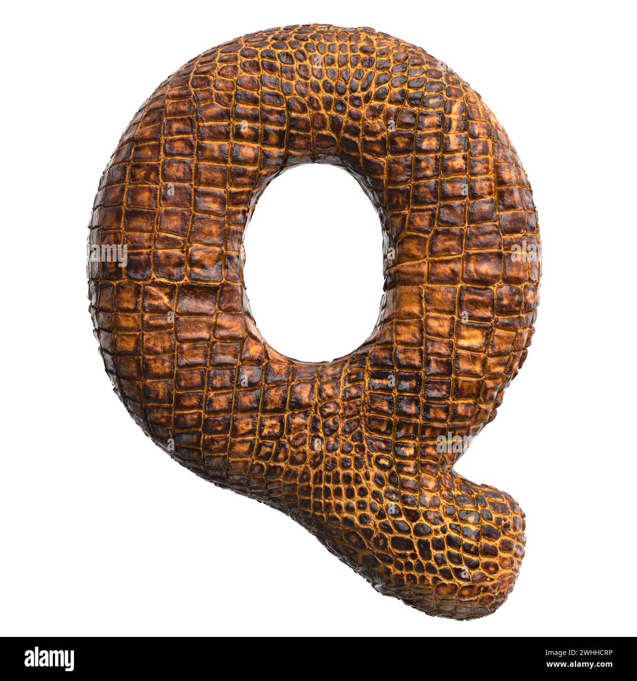 Crocodile letter Q - Upper-case 3d reptile font - suitable for wildlife ...