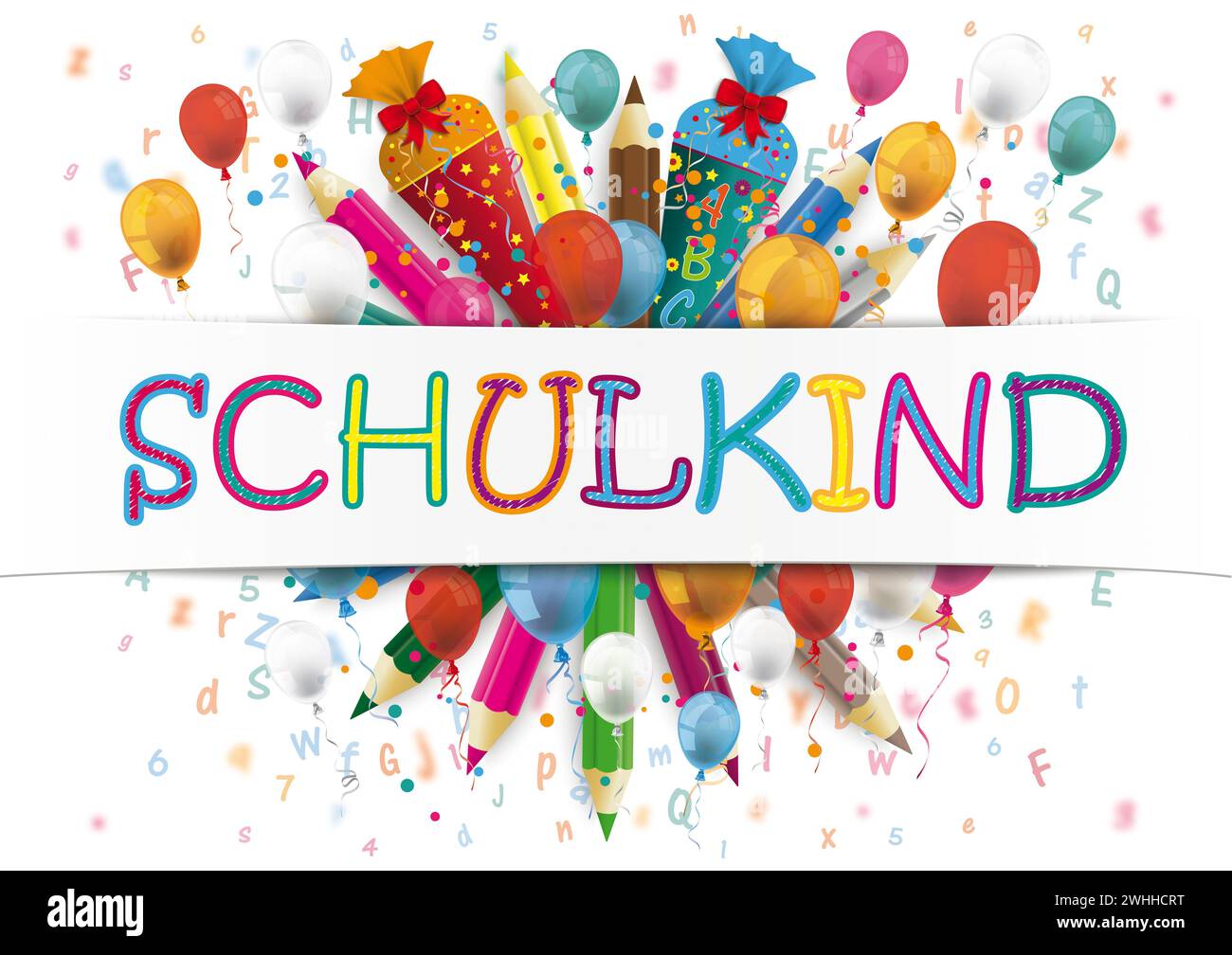 Schulkind schulkind illustration Cut Out Stock Images & Pictures - Alamy