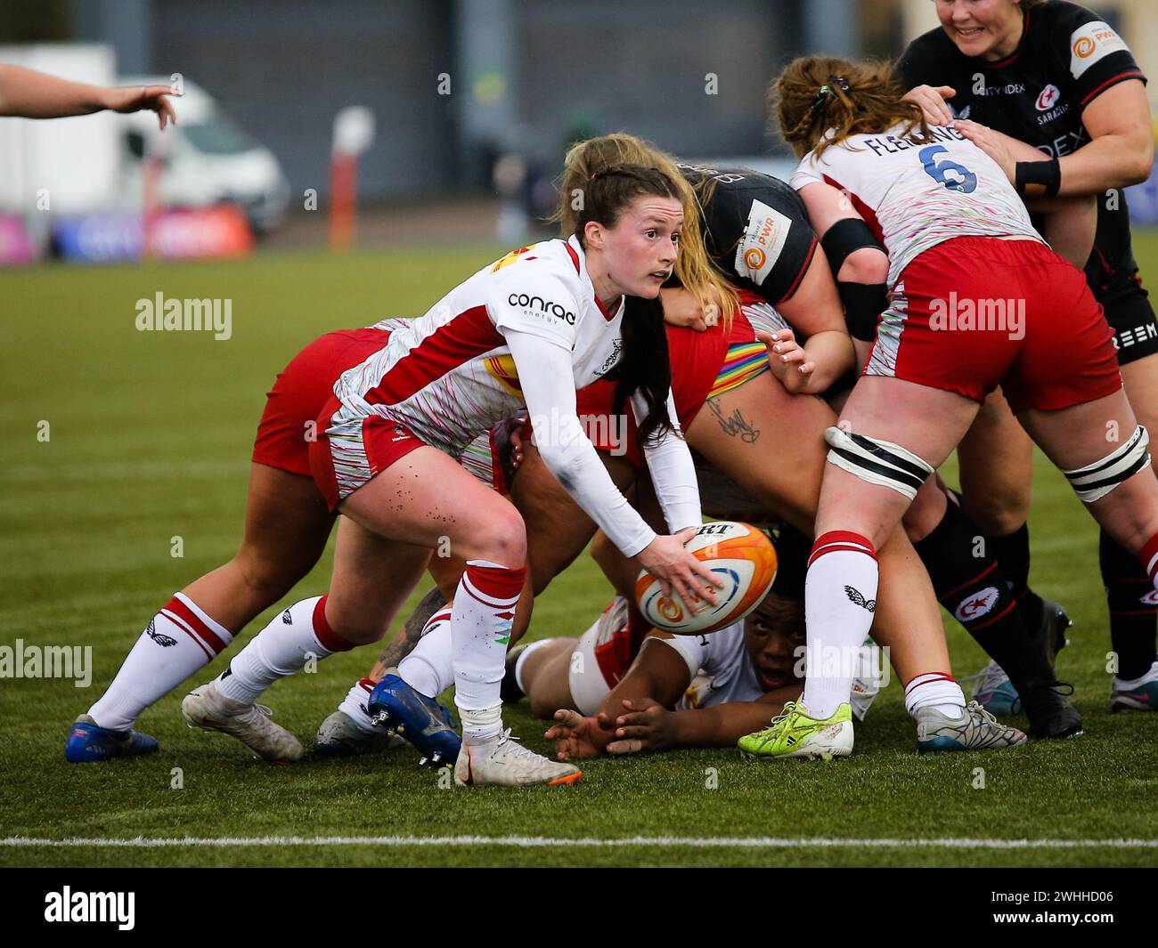 London, United Kingdom. 10 February, 2024. Lucy Packer of Harlequins ...